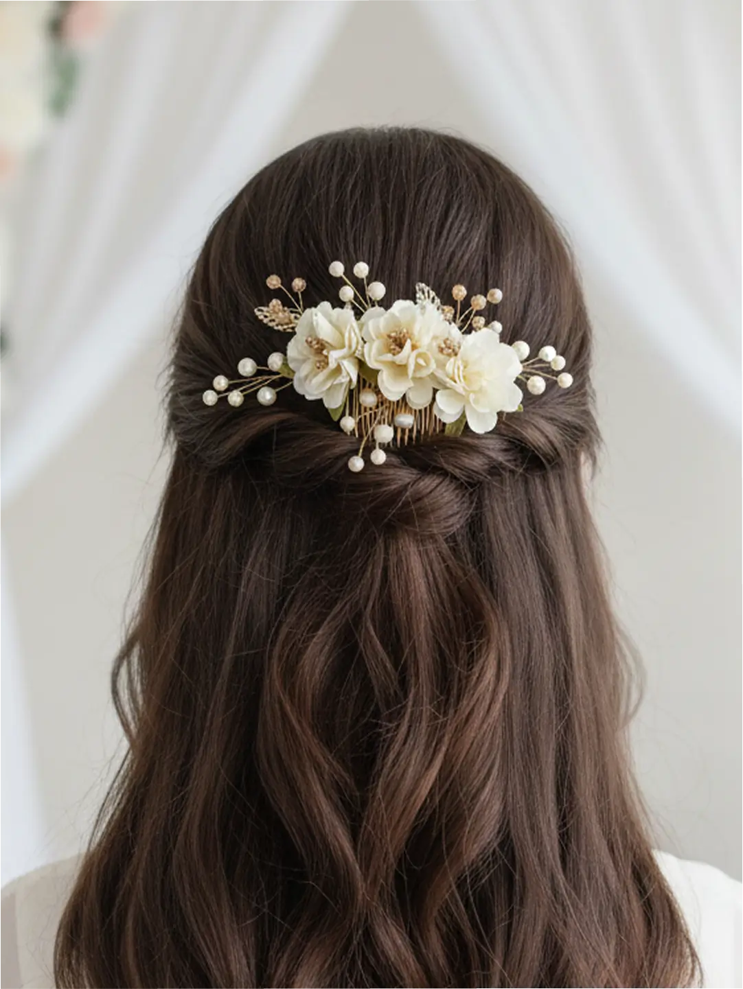 Elegant Floral Hair Comb for Wedding & Party Looks | Twinsho Edit